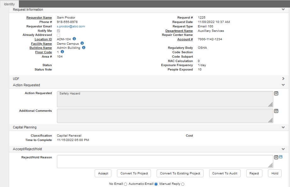 Inspection Findings - WebTMA 7 – TMA Systems