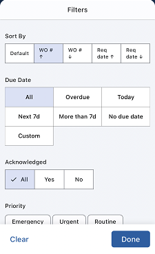 Search Options for WebTMA Mobile – TMA Systems