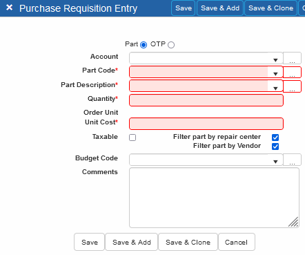 Purchase Requisition - WebTMA 7 – TMA Systems