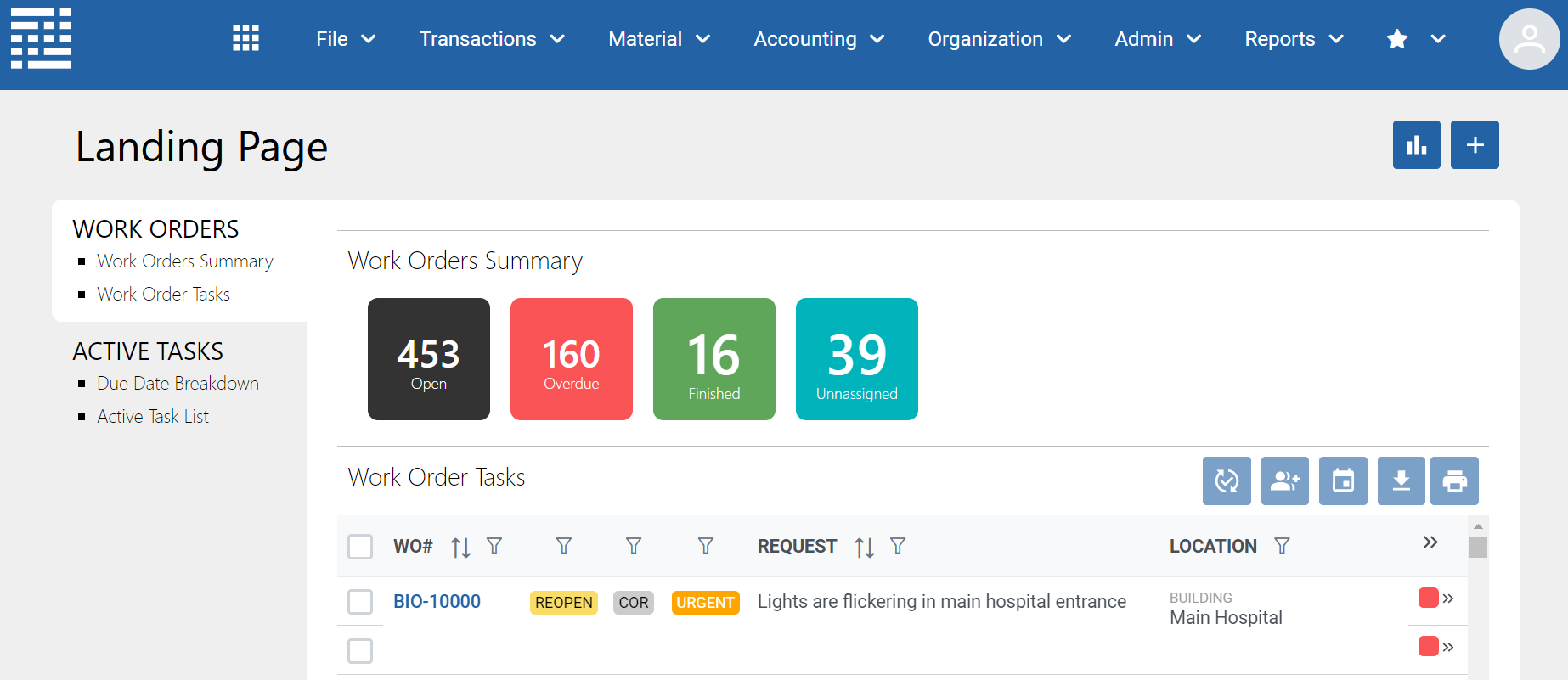 Landing Page - WebTMA 7 – TMA Systems