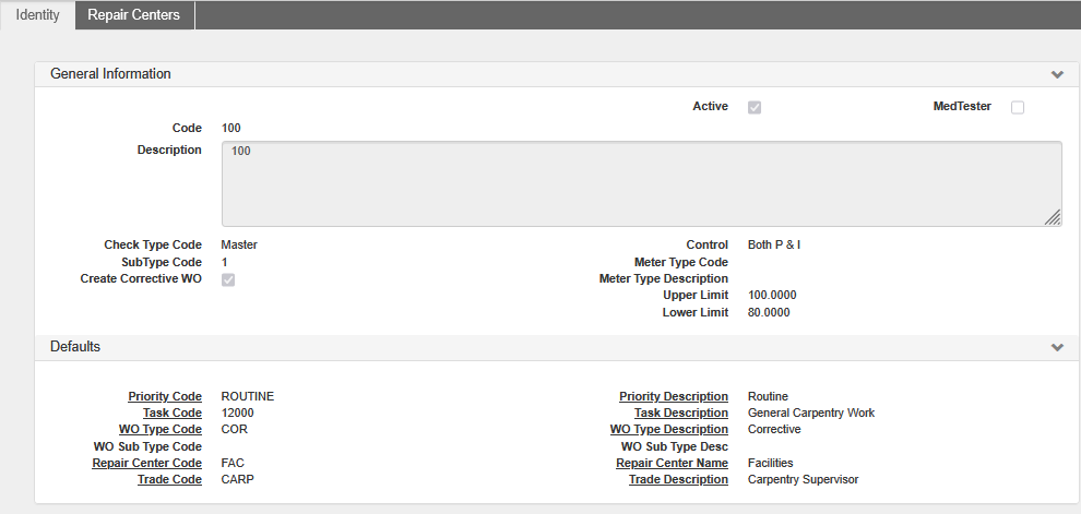 Master Check and Corrective Work Orders - WebTMA 7 – TMA Systems
