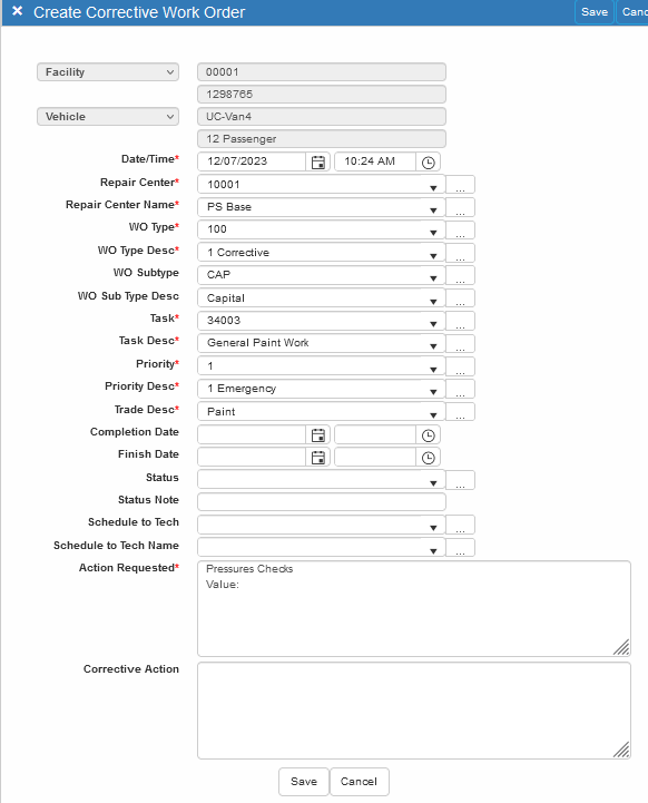 Master Check and Corrective Work Orders - WebTMA 7 – TMA Systems