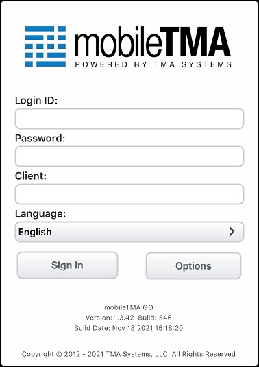 General Operation of mobileTMA GO for iOS - WebTMA 7 – TMA Systems